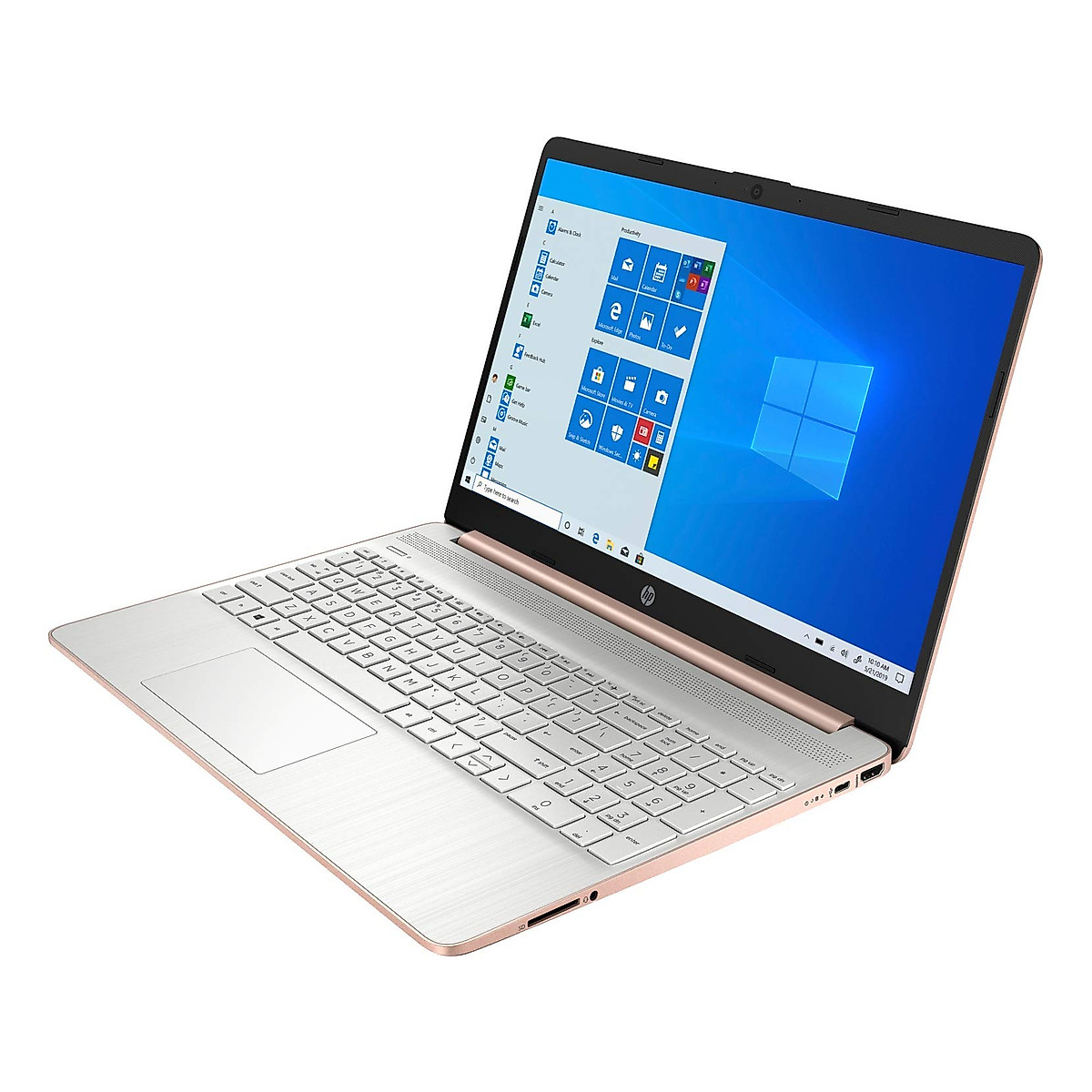 HP 15.6inch HD Laptop, AMD Quad-Core Ryzen 5 3500U Processor Up to 3.70GHz, 8GB DDR4 RAM, 256GB NVMe M.2 SSD, AMD Radeon Vega 8 Graphics, Win10 OS, Rose Pink (Renewed)