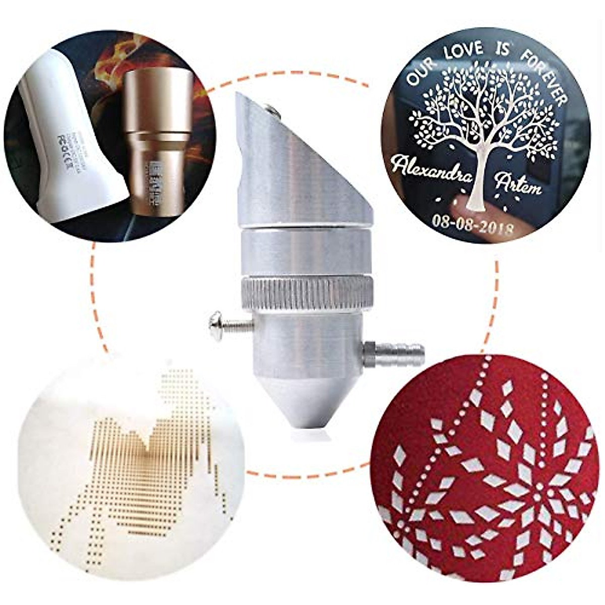 12mm/18mm/20mm Laser Head w/Air Assisted for K40 D40 Laser Engraving Cutting Machine