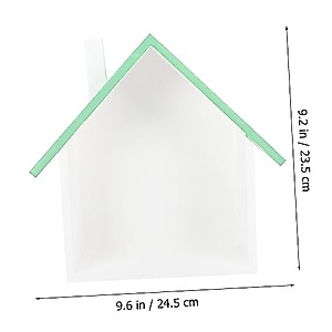 GREENADSCAPE Wall Cabin Wall Shelves American Wall Shelf Shelves for Wall Small Display Shelf Small Shelf Decor Wall Shelf for Bedroom Wall Storage Shelves Floating Nursery Shelves Wooden Green