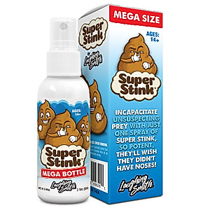 SUPER STINK (Mega Size 60ml) - Fart Spray - 'Insanely Strong' Extra Potent Stink - Fake Poop Smelling Prank Stuff - Smells Like Super 'Bad' Gas - Great Gag Gifts, Stocking Stuffers & Fun Party Favors