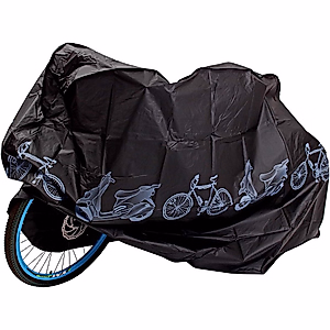 Bike Cover Waterproof Dustproof Cover for Indoor and Outdoor Use Rain Sun UV Wind Snow Proof Resistant Bicycle Storage (Black)