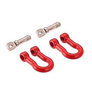 LAFEINA 1:10 Tow Shackle RC Accessory for 1/10 RC Rock Crawler SCX10 Tamiya CC01 D90 D110 RC Car Truck Parts (Red)