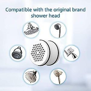 AQUA CREST WHR-140 Shower Filter Replacement Cartridge for Culligan® WHR-140, WSH-C125, ISH-100, HSH-C135, Shower Head Water Filter, with Advanced KDF Filtration Material, Pack of 2