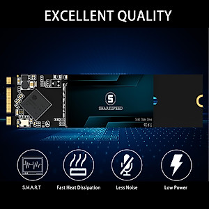 SSD 4TB M.2 2280 SHARKSPEED TLC 3D NAND SATA III 6 Gb/s, Internal Solid State Drive PC Computer Laptop and Desktop (M.2 2280, 4TB)