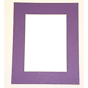 topseller100, Pack of 10 PURPLE 8x10 Picture Mats Matting with White Core Bevel Cut for 5x7 Pictures