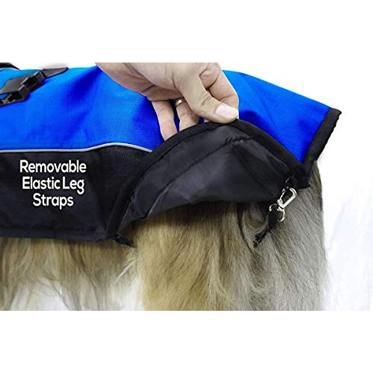 Derby Originals Ruff Pup 1200D Ripstop Waterproof Reflective Winter Dog Coat with Neck Cover and Harness Compatible Opening 220G - 17