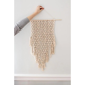 Macrame Cord 4mm x 328Yards(984Feet),Natural Cotton Macrame Rope - 3 Strands Twisted Macrame Cotton Cord for Wall Hanging, Plant Hangers, Crafts, Gift Wrapping and Wedding Decorations