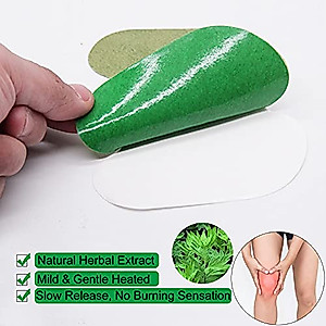 MQ 24pcs Knee Pain Relief Patches, Wormwood Pain Patch Paste, Heat Patches for Knee Discomfort Relief Plaster, Warming Herbal Plaster Pain Patches, Long Lasting Relief of Pains