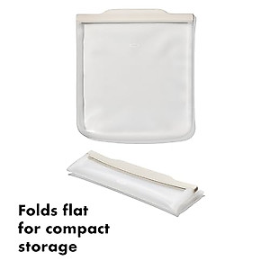 OXO Good Grips Silicone Reusable Bag – Gallon Bag (128 oz) - Oat