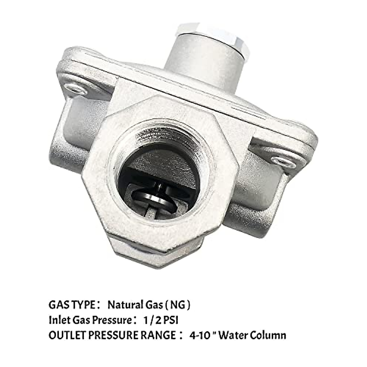 Natural Gas Pressure Regulator, Propane Regulator with 3/4" FNPT Thread 1/2 PSIG Inlet Pressure 4"-10" WC Outlet Pressure, Lp Gas Regulators for Natural Gas and Propane