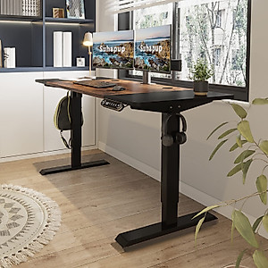 Electric Height Adjustable Standing Desk, 63 x 30inches Height Adjustable Computer Desk Sit Stand Desk Home Office Desks with Splice Board