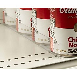 Stick On Gondola, Wood, Metal or Glass Shelf Dividers with Self Adhesive Tape, 1" H X 18" L, 50 Pack