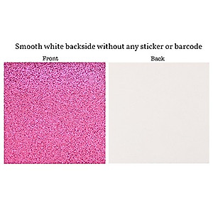 Crafasso 12" x 12" 300gms Heavy & Premium Glitter cardstock, 15 Sheets, Raspberry