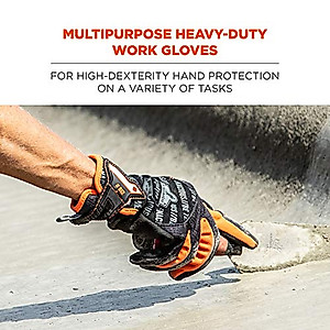 Ergodyne ProFlex 812 Work Glove, Synthetic Leather Palm, Breathable Comfort, X-Large, Black