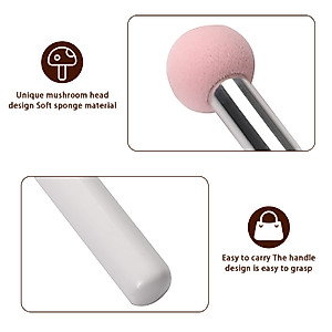 6 Pcs Makeup Sponges for Foundation Mushroom Makeup Puff Sponge with Handle Sponge Powder Brush Concealer Sponge Makeup Brush Eye Makeup Applicator Eyeshadow Brushes for Women Girls
