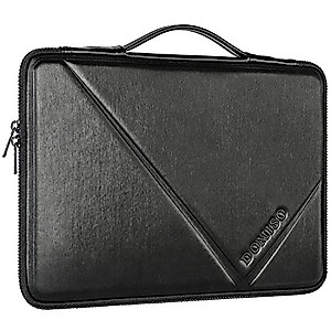 DOMISO 15.6 Inch Shockproof Waterproof Laptop Sleeve with Handle Lightweight Soft EVA Handbag Tablet Case for 15.6" Laptops/Apple/Lenovo IdeaPad/Acer Aspire E15 / HP Envy 15 / Dell/ASUS,Black