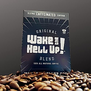 Wake The Hell Up! Dark Roast Single Serve Coffee Pods | Ultra-Caffeinated Coffee For K-Cup Compatible Brewers | 12 Count, 2.0 Compatible