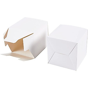 Juvale 100-Pack White 3x3x3 Gift Boxes with Lids for Candles, Ornaments, Crafts, Party Favors, Cupcakes, Holiday, Birthday, Baby Shower, Bridesmaid and Groomsmen Proposal, Easy Assemble