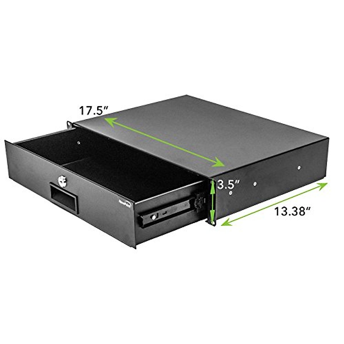 NavePoint Server Cabinet Case 19 Inch Rack Mount DJ Locking Lockable Deep Drawer with Key 2U