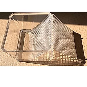JILINWEI Hermit Crab Water Tank, Hermit Crab Aquarium Salt Water Pool Crab Cage Accessories with Climbing Ramp for Small or Medium Hermit Crab Habitat
