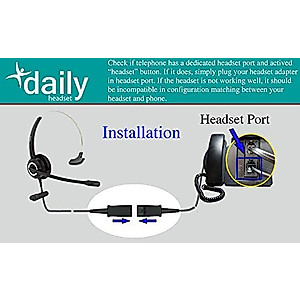 Avaya Headset HD Voice with HIS Adapter Compatible with Avaya 1600, 9600, J100 Series IP Phones Model, Plus 3.5mm Adapter (Monaural)