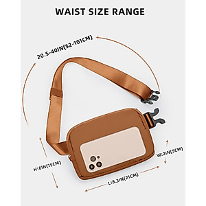 fanny pack,crossbody bags for women trendy,mini belt bag,fashion waistpacks,sling bag for men,waist bag,for Workout Running Traveling Hiking,brown