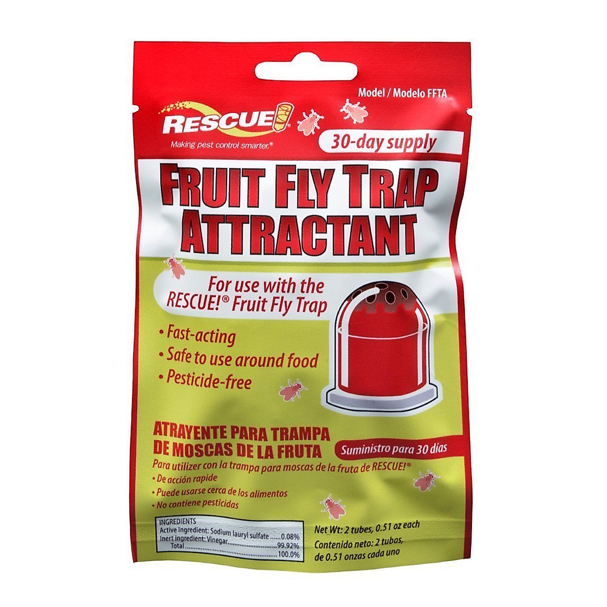 RESCUE! Fruit Fly Trap Attractant(2 Pack)
