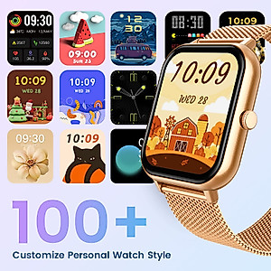 Smart Watch for Women Fitness Tracker: 1.83 Inch Bluetooth Call Smartwatch with Blood Oxygen Blood Pressure Monitor Compatible with Android Ios 100+ Sport Mode Heart Rate Steps Counter Waterproof Ip67