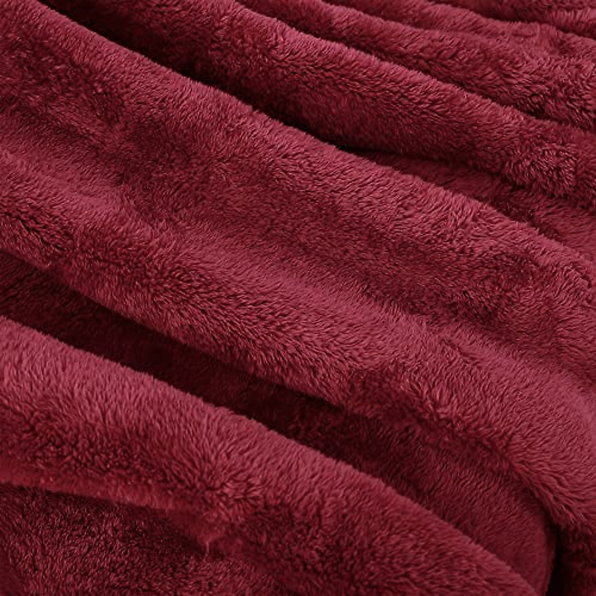 Berkshire Blanket Extra-Fluffy Throw | Soft Fluffy Ultra Plush Solid Throw | Wine | 55" x 70"
