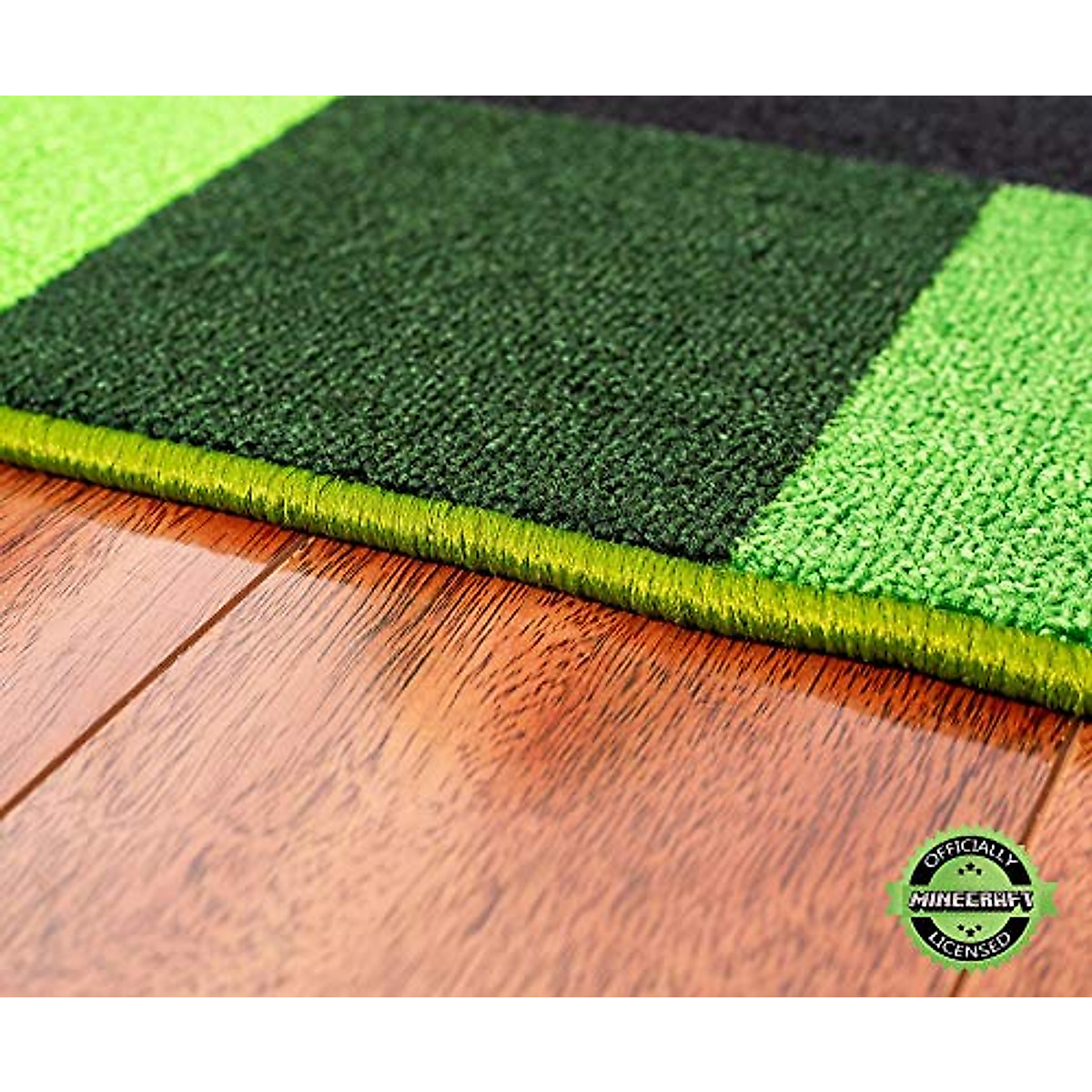 Minecraft Green Creeper Large Square Area Rug | Official Video Game Collectible | Indoor Floor Mat, Rugs for Living Room and Bedroom | Home Decor for Kids Room, Playroom | 52 x 52 Inches