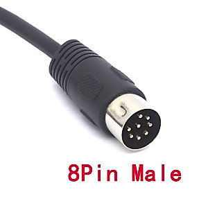 PIIHUSW Long 8 PIN DIN Cable Male to Male MIDI Extension Cord for Bang and Olufsen B&O PowerLink mk 2 BeoLab (50 cm)
