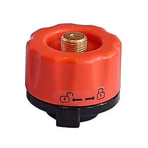 Milageto Gas Tank Adapter Converter Camping Stove Connector Output Valve Auto Off Cylinder Canister Valve for Picnic Backpacking Burner Garden Hiking