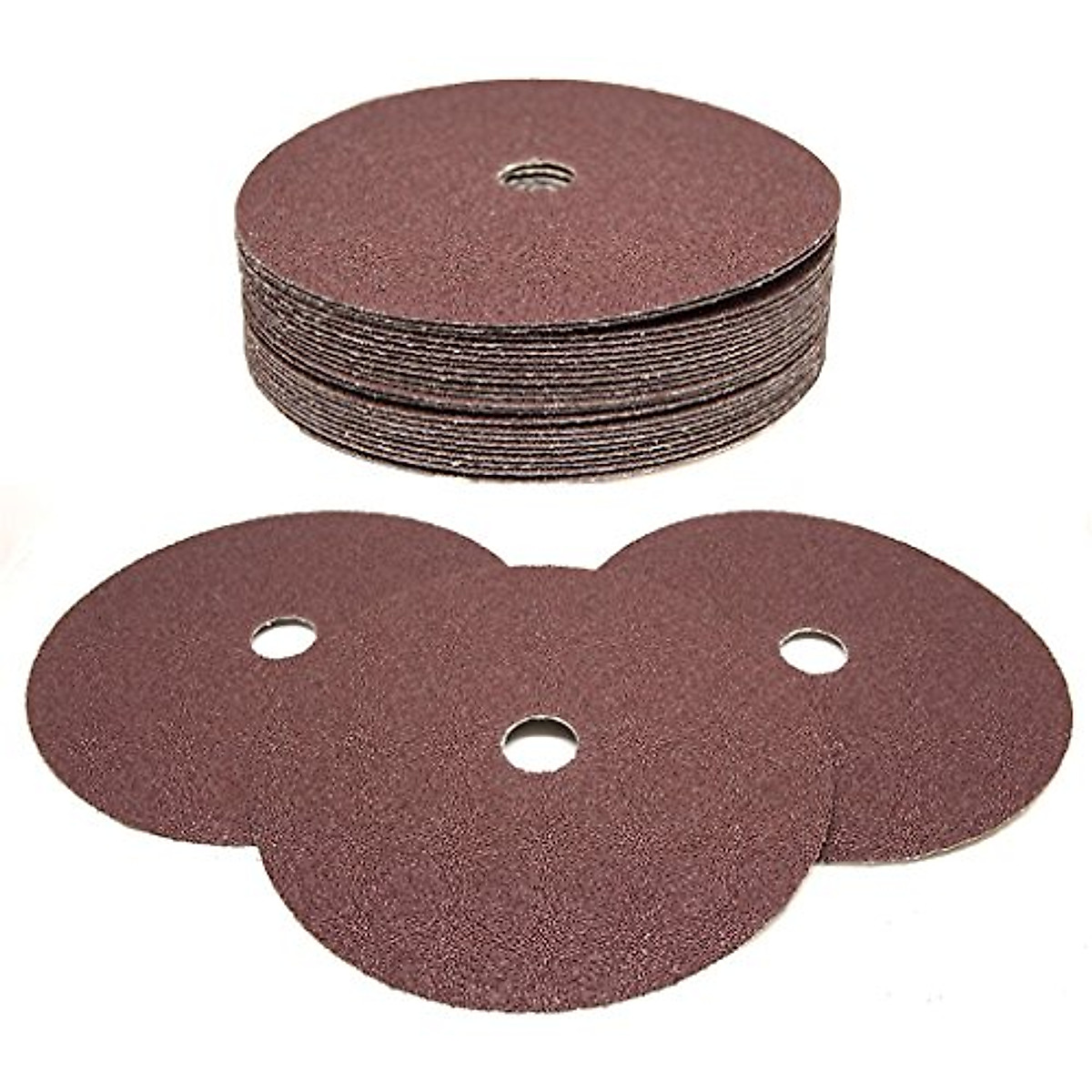 Benchmark Abrasives 7" Aluminum Oxide Resin Fiber Grinding and Sanding Discs for Wood and Fiberglass 7/8" Arbor, Use with Angle Grinder (25 Pack)- 36 Grit