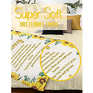 InnoBeta Grammy Sunflower Throw Blanket - Flannel Blankets Gifts for Grammy - Grammy Gift from Grandchildren on Mother's Day, Christmas, Birthday, Thanksgiving - 50" x 65"
