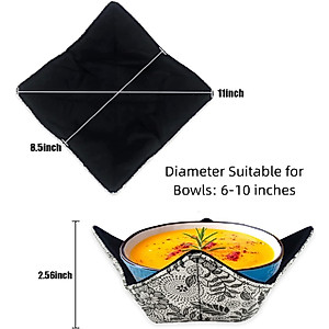 4Pcs Microwave Bowl Cozy Huggers for Food, Safe Dish Holder Heat Resistant Food Warmer Set for Hot and Cold Bowls (Color : Gray)