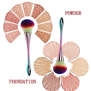 Large Powder Mineral Brush Nail Art Dust Brush Foundation Makeup Brush Powder Brush and Blush Brush for Daily Makeup (colour)