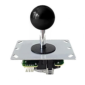 Lycuiw Sensitive Lightweight Joystick DIY High Response Non-delayed Arcade Game Fighting Stick Controller with Ball for Game Console (yellow)