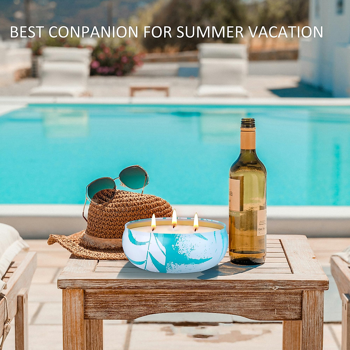 Citronella Candles Outdoor,3 Wick Large Citronella Candle for Patio, Soy Wax Lemongrass Candles Pack of 3, Scented Candles for Indoor Outdoor Garden Backyard Camping Summer Vacation