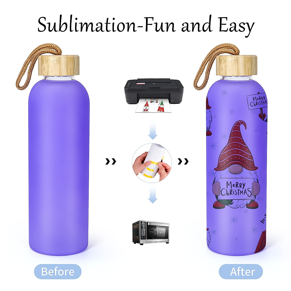 AGH 6 Pack Sublimation Glass Blanks With Bamboo Lid, 26 oz Rose Red Sublimation Cups, 750 ml Sublimation Beer Can Glass, Sublimation Straight Tumblers Watter Bottle for Juice, Soda, Drinks. Diy GIft