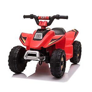 COLOR TREE Kids ATV, 6V Battery Powered Kids Electric Vehicle, 4 Wheeler Quad, 2 Speeds, Forward/Reverse Switch, Motorized Ride On Mini Vehicle Car for Toddlers Boys Girls, Ride on ATV