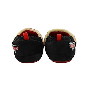 Disney Cars Lightning McQueen Tow Mater Toddler Boys Plush Aline Slippers (7-8 M US Toddler, Black/Red)