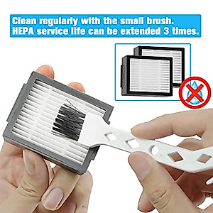 Filter Replacement for iRobot Roomba e, i and j Series i7 i7+/plus i3 i3+ E5 E6 E7 i4 i6 i6+ i8 i8+ Robot Vacuum Cleaners Parts, 12 Pack High Efficiency Filter + 1 Cleaning Brush