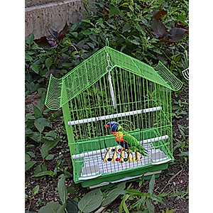 OMYZERO Bird Parrot Toys Swing Hanging,Bird Cage Accessories Toy Hammock for Parakeets,Cockatiels,Lovebirds,Conures,Budgie,Macaws,Lovebirds,Finches and Other Small Pets（Wood）