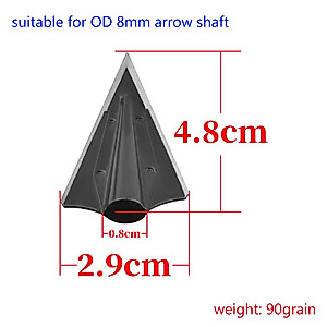 ZSHJGJR 6/12 Pack Archery Hunting Broadheads 2 Blade Traditional Hunting Arrowheads Glue on Broadheads for OD 8mm Bamboo Wood Arrow Shaft (12, with stroage box)