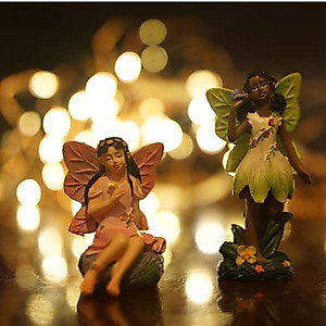 Simple Creativity Fairies for Fairy Garden Miniatures Accessories Outdoor and Indoor Decor, Funday Miniature Doll Figurines Supplies Fairy House Mini Figures for Kids