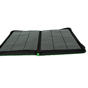 Card Guardian - 9 Pocket Premium+ Binder with Zipper for 504 Cards - Side Loading Pockets for Trading Card Games TCG (Green)