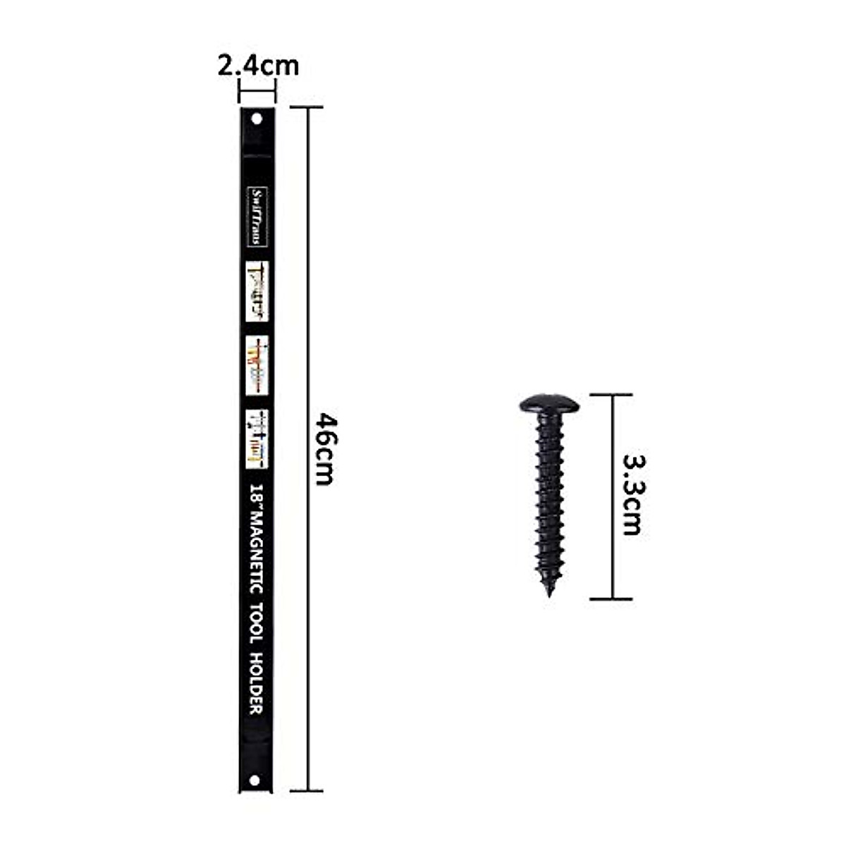 Magnetic Tool Holder 18 Inch 8 Pack Heavy Duty Magnet Tool Bar Strip Rack Wall Mount Black¡­