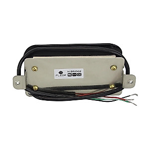 FLEOR High Output Bridge Pickup Hot Dual Rail Humbucker Pickups Ceramic Electric Guitar Pickup Humbucker, Black