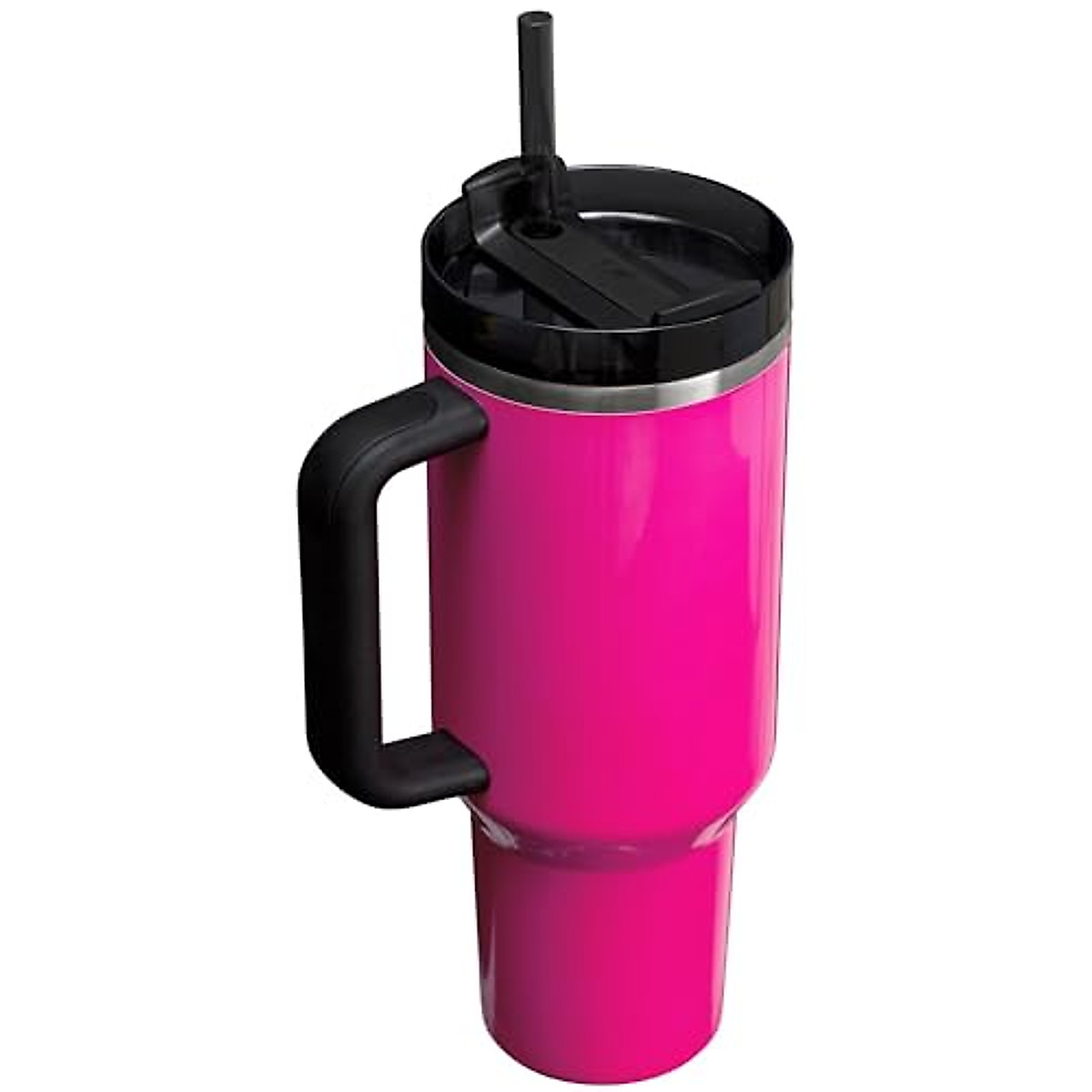 STANLEY Quencher H2.0 FlowState Stainless Steel Vacuum Insulated Tumbler with Lid and Straw for Water, Iced Tea or Coffee, Smoothie and More, Electric Pink, 40 OZ