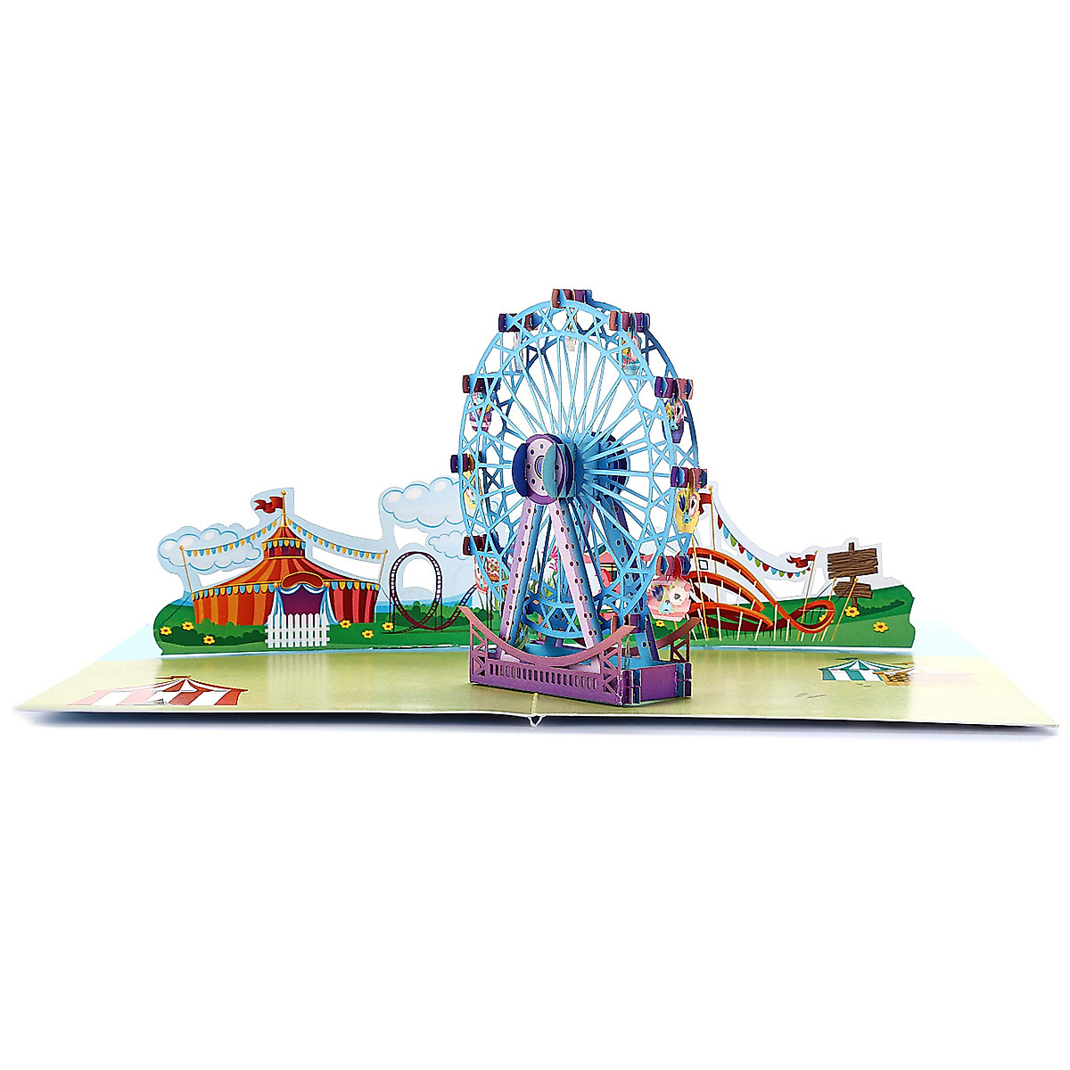 Liif Amusement Park 3D Greeting Pop Up Birthday Card, Happy Birthday Card For Kids, Boyfriend, Girl, Son, Daughter, Valentines Day, Graduation, Thinking Of You, Thank You, Celebration, New Year